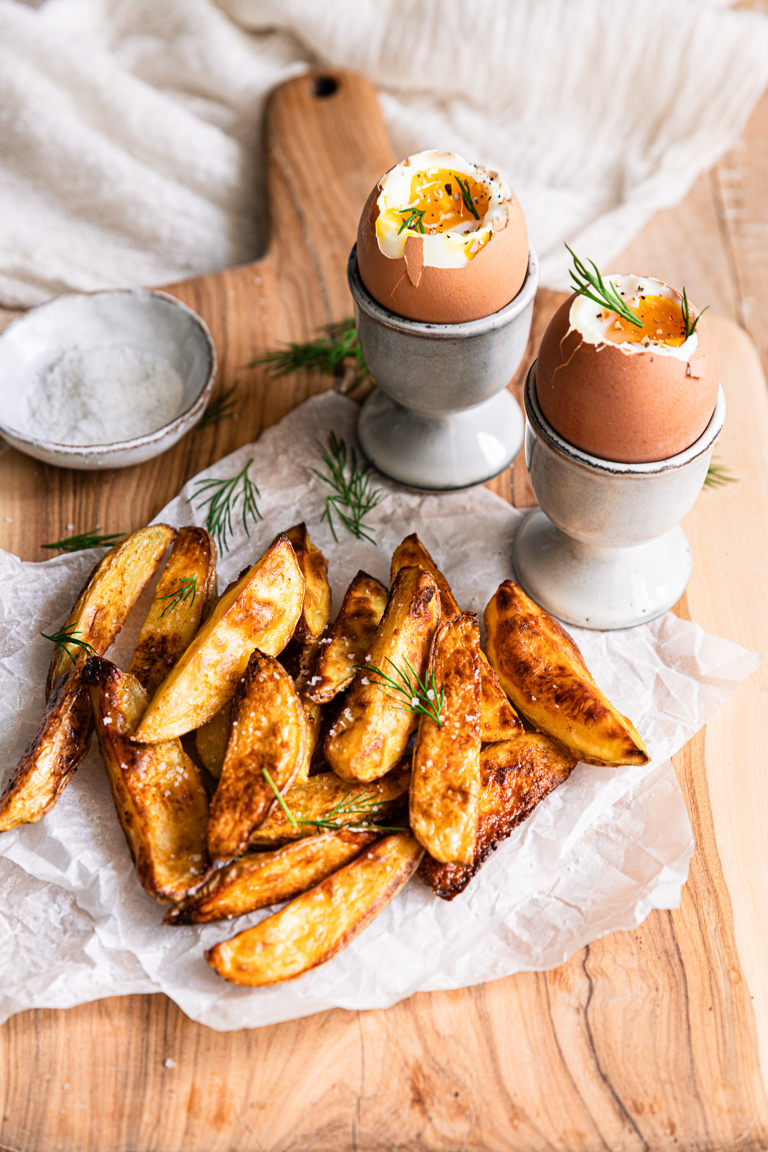 Oeufs coques et frites mouillettes - Clemfoodie