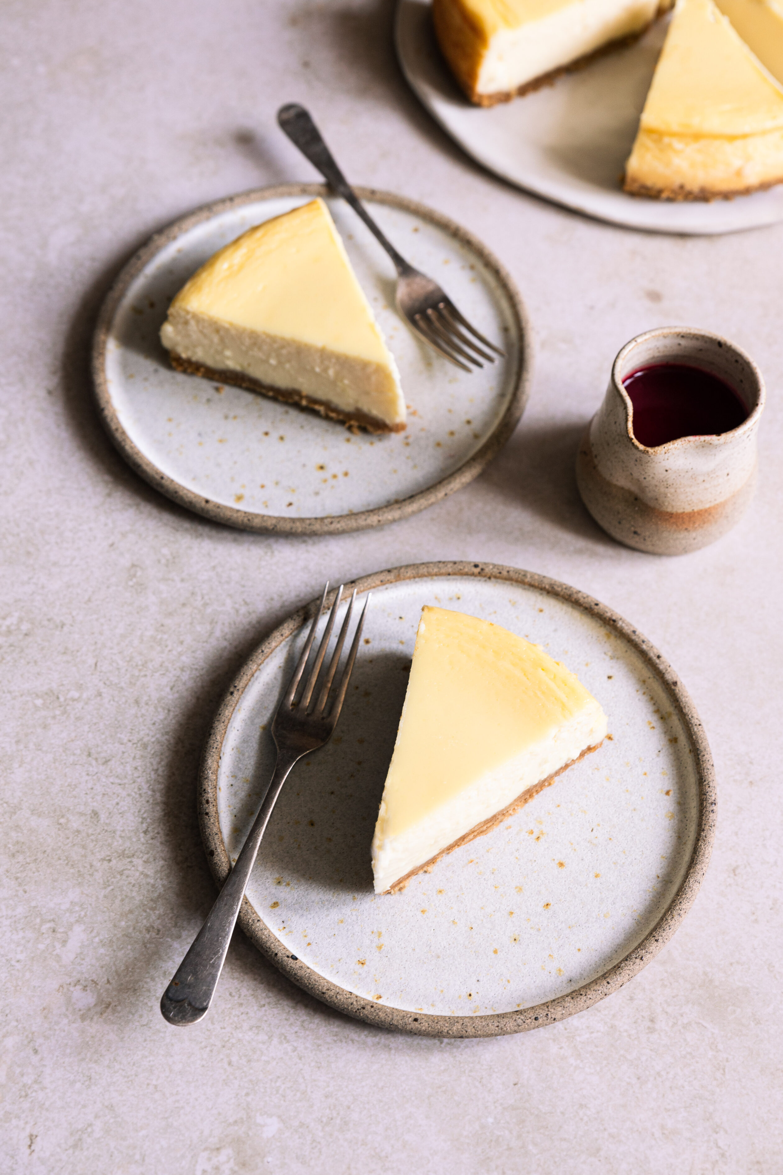 Cheesecake au citron et coulis de fruits rouges - Clemfoodie