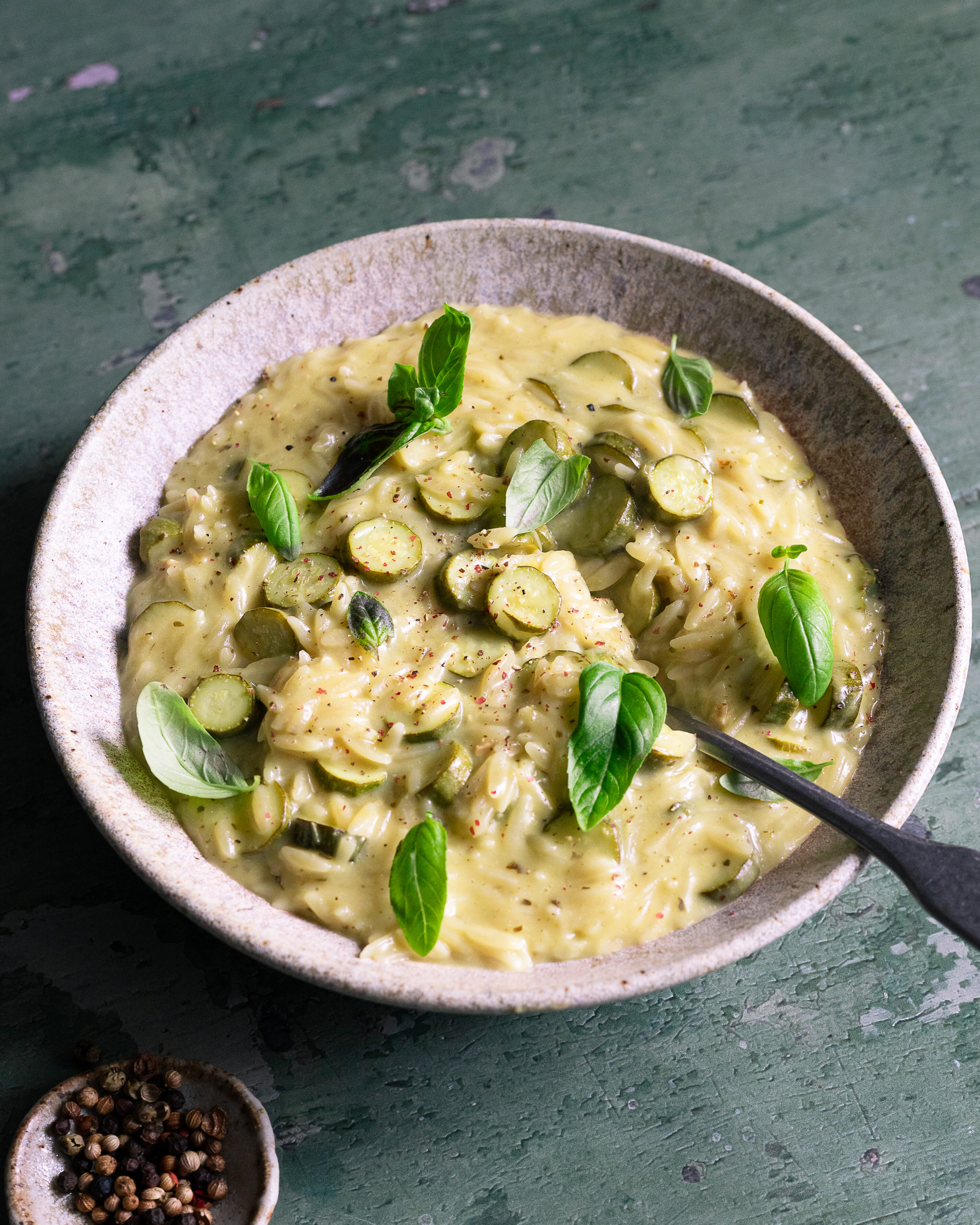 Orzo crémeux aux courgettes et parmesan - Clemfoodie
