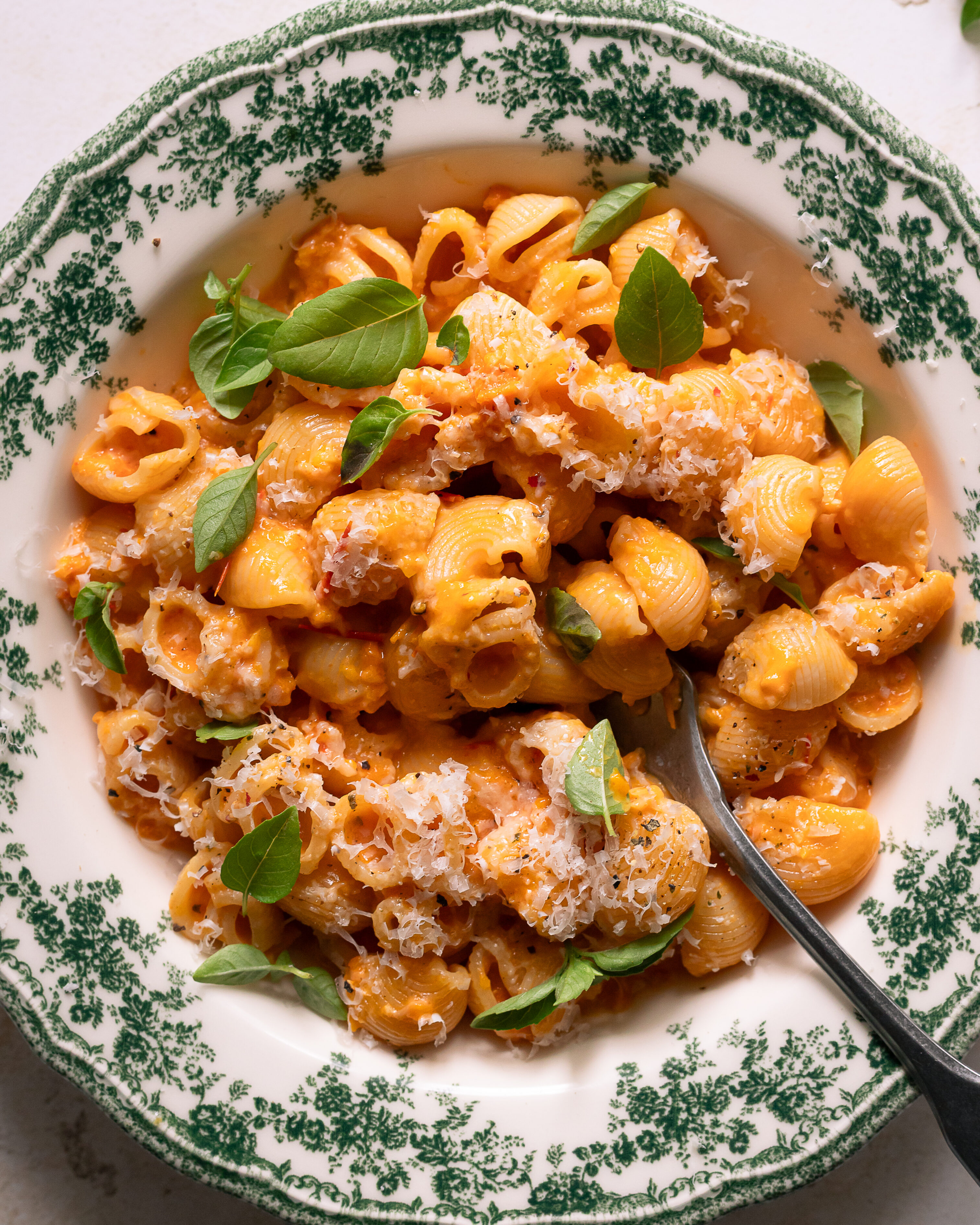 Pâtes sauce crémeuse aux légumes rôtis - Clemfoodie