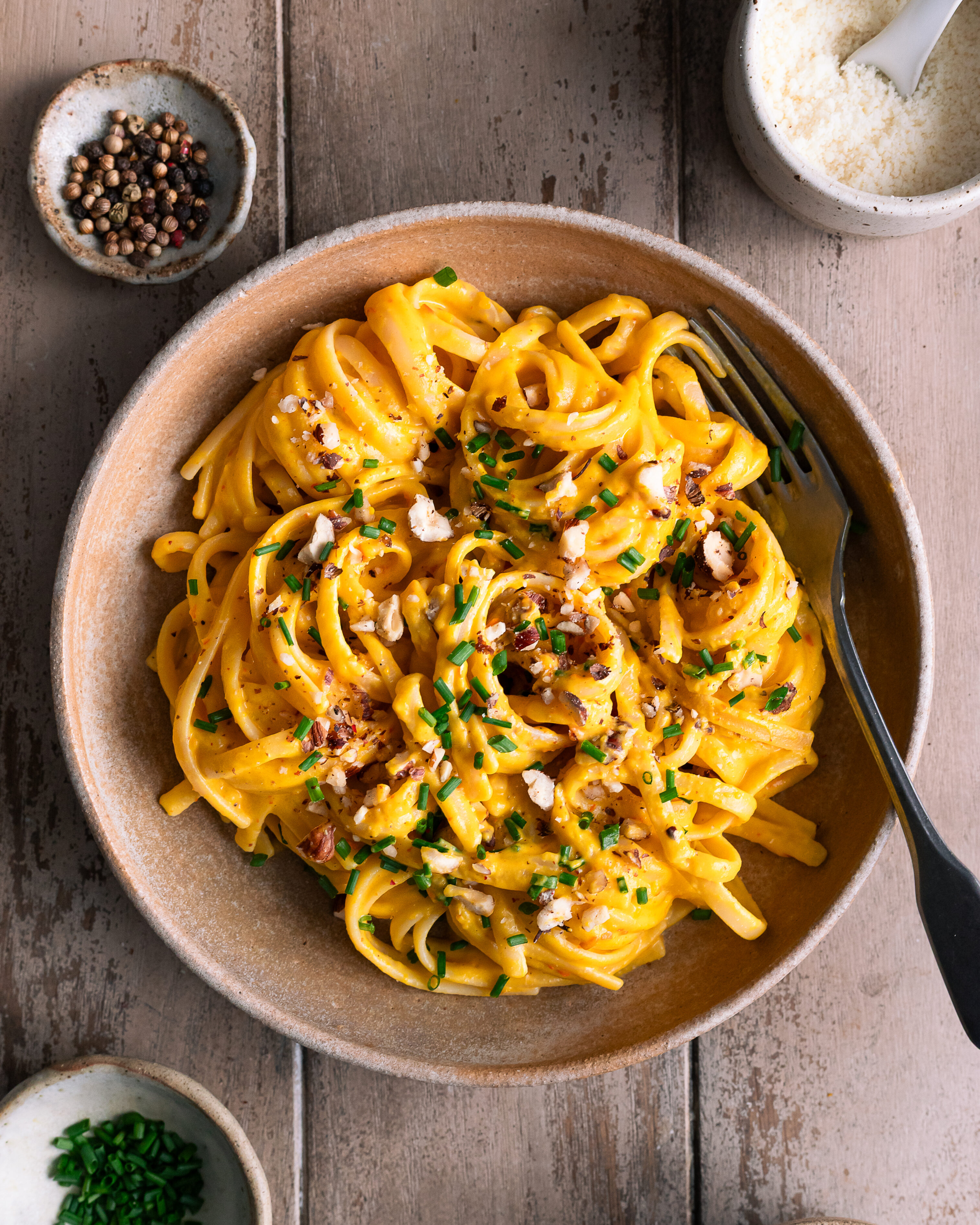 Pâte sauce crémeuse au potimarron - Clemfoodie