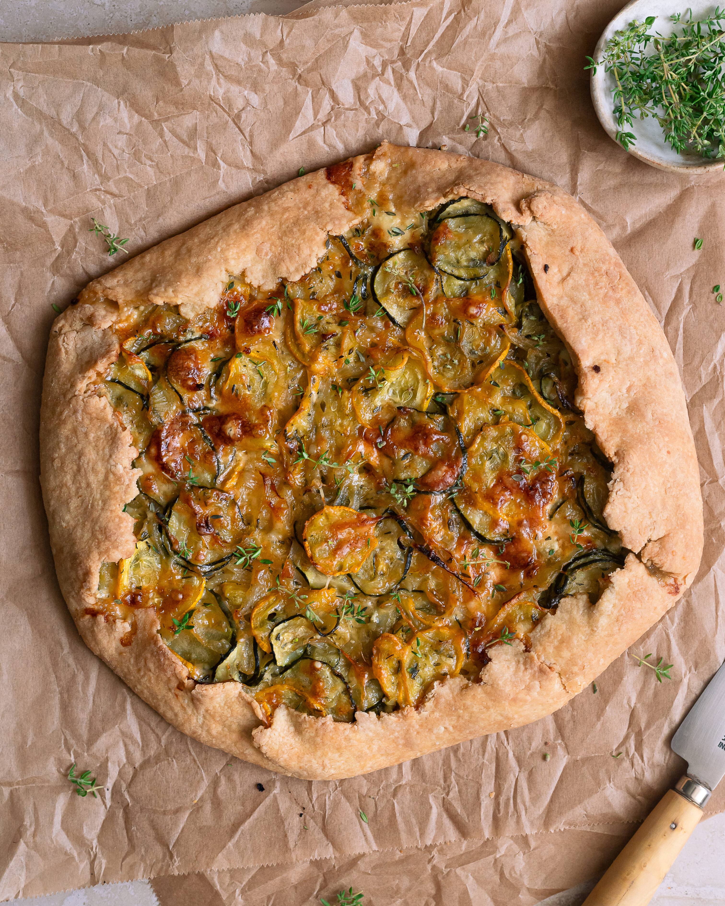 Tarte rustique à la courgette et beaufort - Clemfoodie